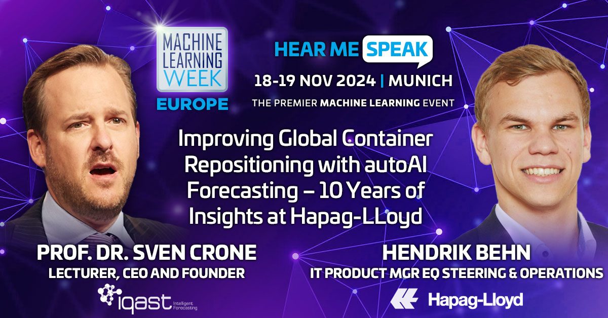 Improving Global Container Repositioning with autoAI Forecasting – 10 Years of Insights at Hapag ...